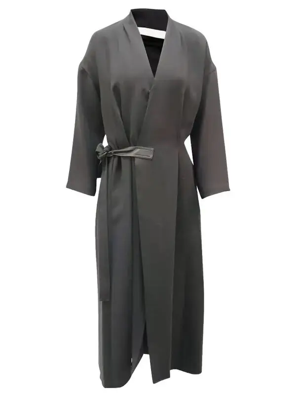 Vince Belted Midi Wrap Dress - Black