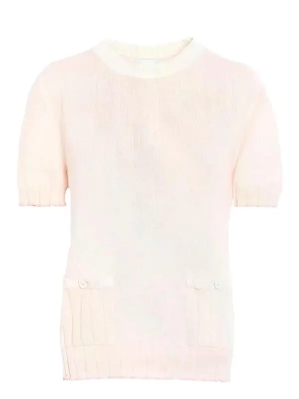 BARRIE Ribbed Detailing Top - Pink