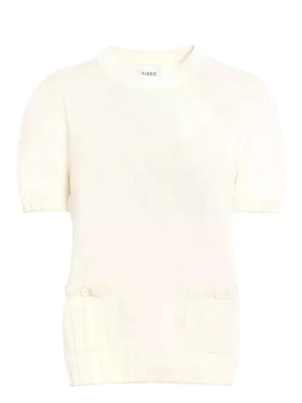 BARRIE Ribbed Detailing Top - Neutrals
