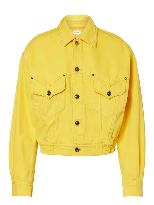 Versace Denim Blouson Jacket - Yellow