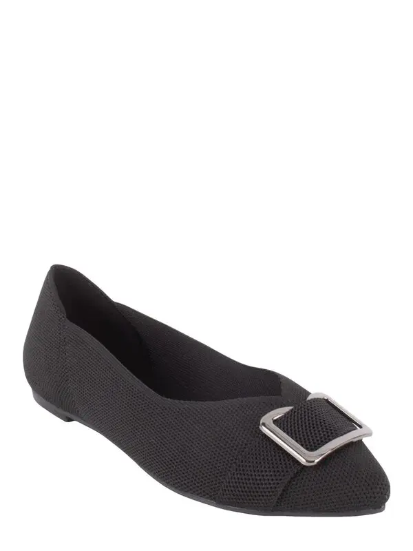 Tahari Lucerne Pointed Toe Flat - Black