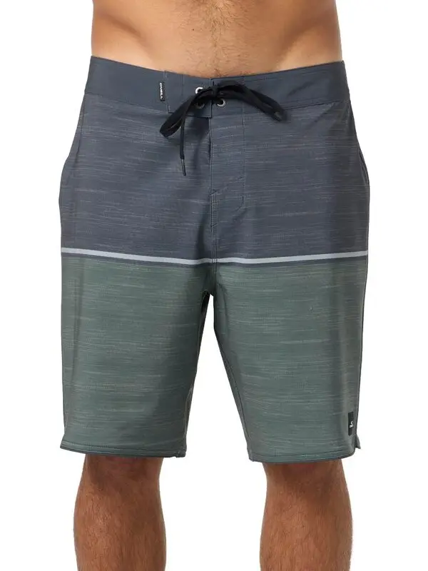 O'Neill Hyperfreak Mysto Block Scallop Swim Trunks - Dark Olive