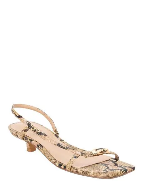 Matisse Fernando Slingback Sandal - Tan Multi Snake Embossed