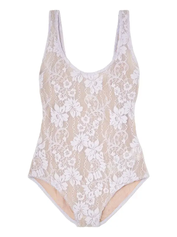 Zimmermann Corded Lace Bodysuit - Purple