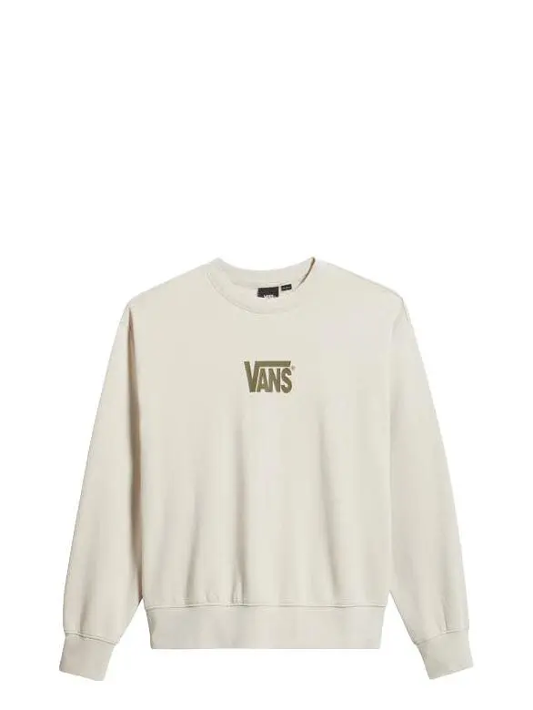 VANS Logo Graphic Crewneck Sweatshirt - Oatmeal