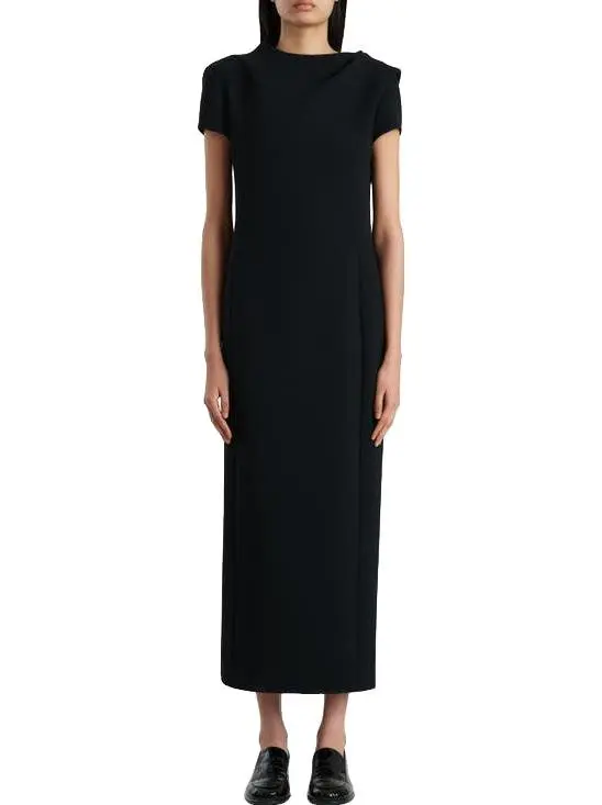 Khaite Iryl Open-back Crepe Dress - Black