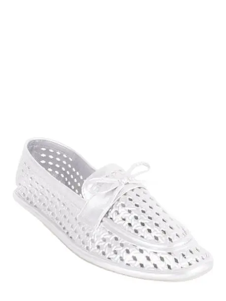 Tahari Maple Cutout Loafer - Silver