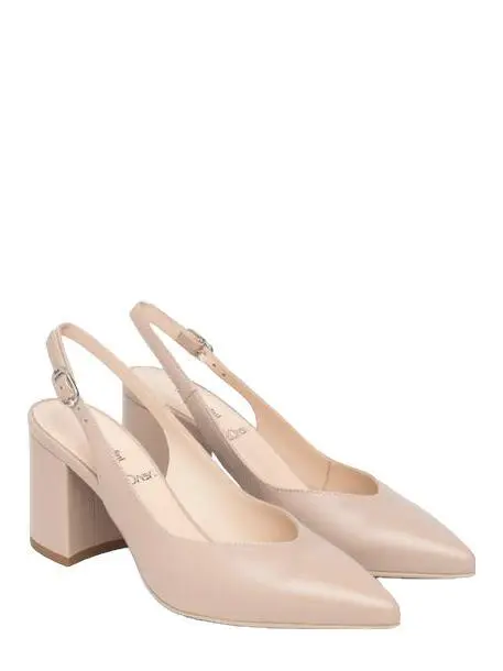 NEROGIARDINI Pointed Toe Slingback Pumps - Rose
