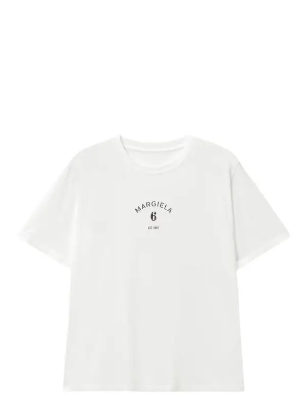 MAISON MARGIELA Logo Cotton T-shirt - White