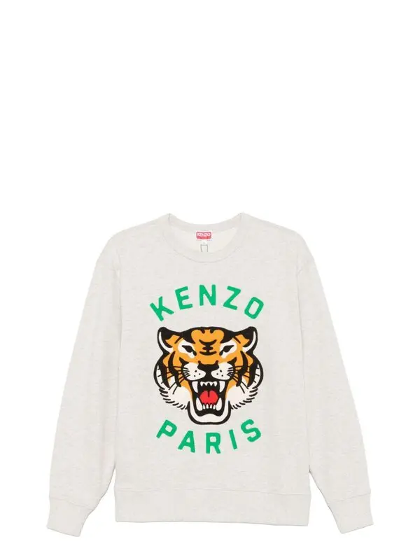 Kenzo Lucky Tiger Cotton Sweatshirt - Grey