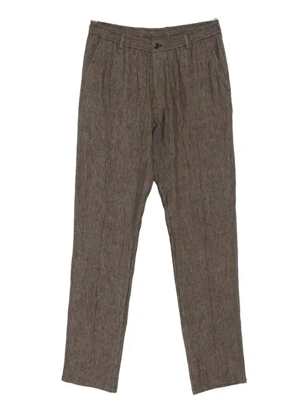 Emporio Armani Linen Trousers - Brown