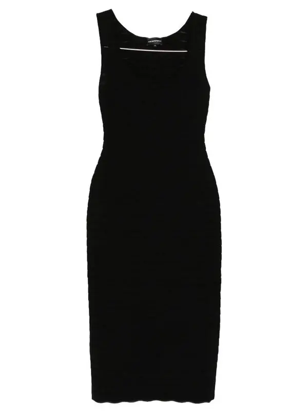 Emporio Armani Sleeveless Midi Dress - Black