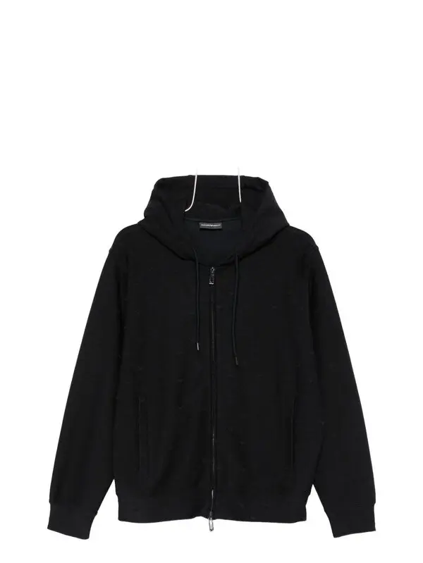 Emporio Armani Cotton Blend Hoodie - Blue
