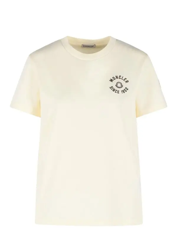 Moncler Logo Cotton T-shirt - White