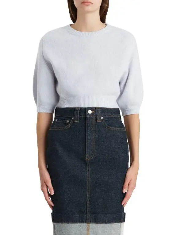 Khaite Lorelai Wool & Cashmere Blend Sweater - Ice Blue