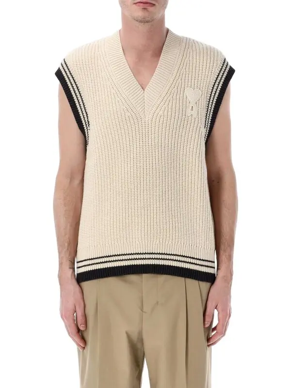Ami Sleeveless Vest - Beige