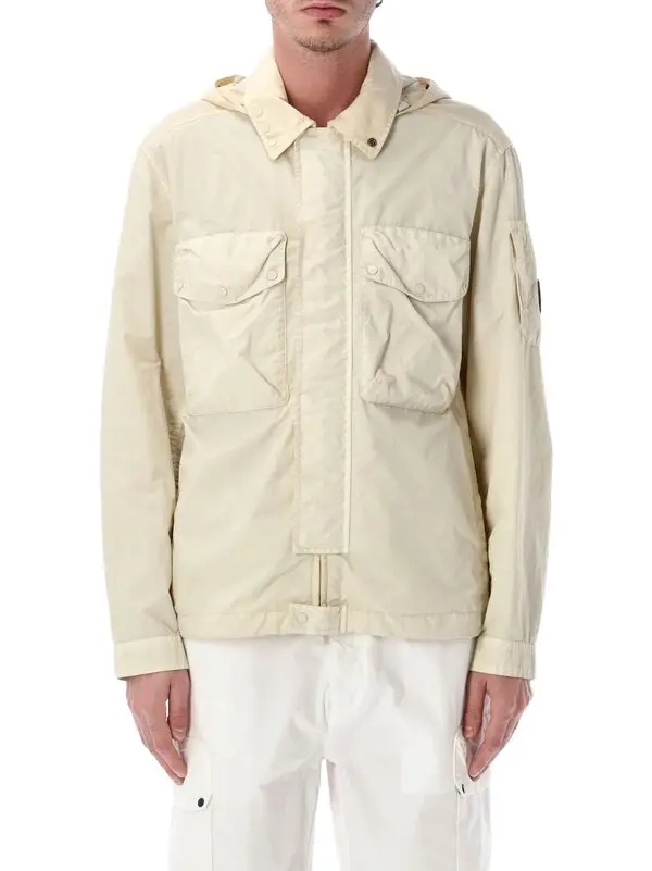 C.P. COMPANY Hooded Jacket - Yellow Cream