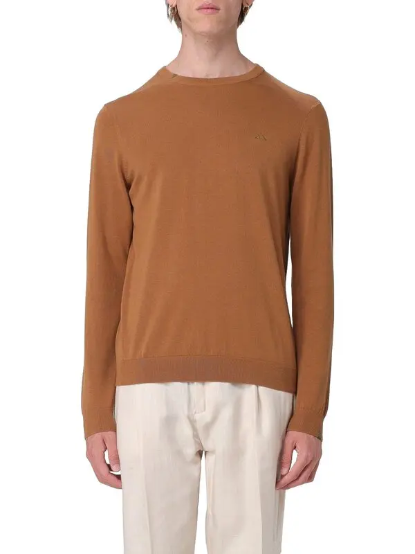SUN 68 Cotton Crew Neck Pullover - Brown
