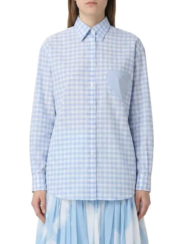 Moschino Checked Cotton Shirt - Blue