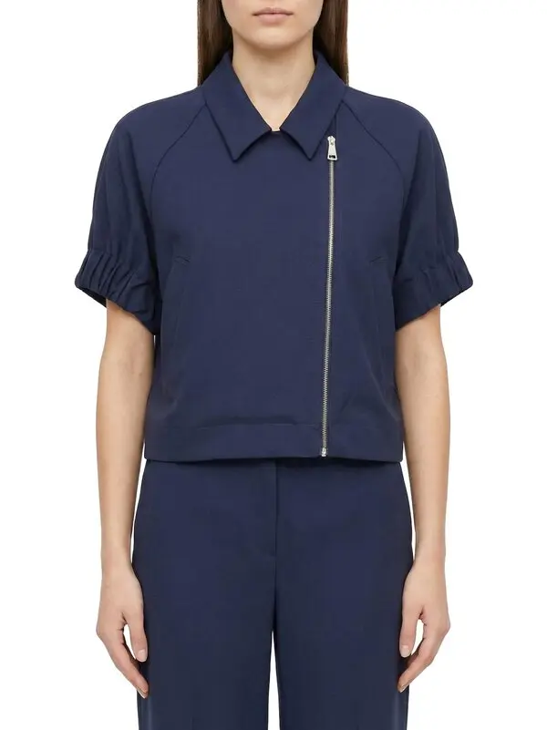 Fabiana Filippi Cropped Zip-up Jacket - Blue