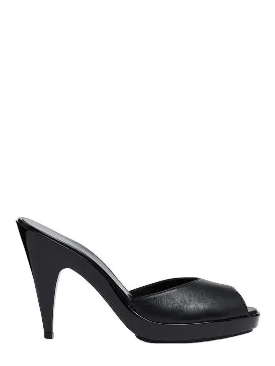 Le Monde Beryl Kim Sion Leather Mule - Black