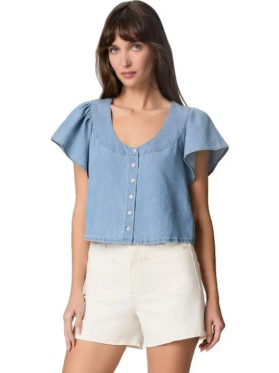 Paige Belle Cotton Top - Denim