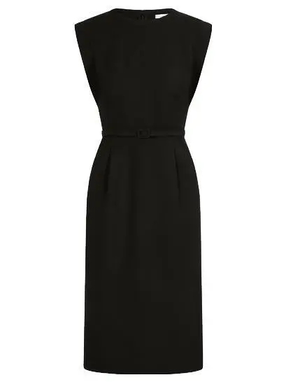 Oscar De La Renta Wool-blend Pencil Dress - Natural