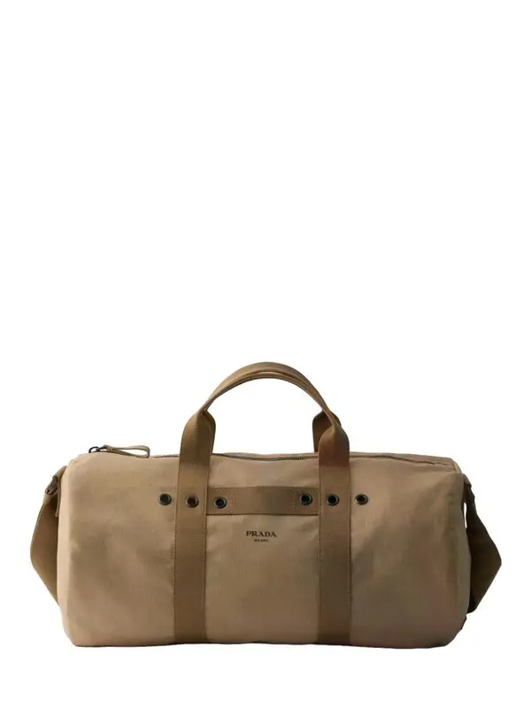 Prada Canvas Duffel Bag - Neutrals
