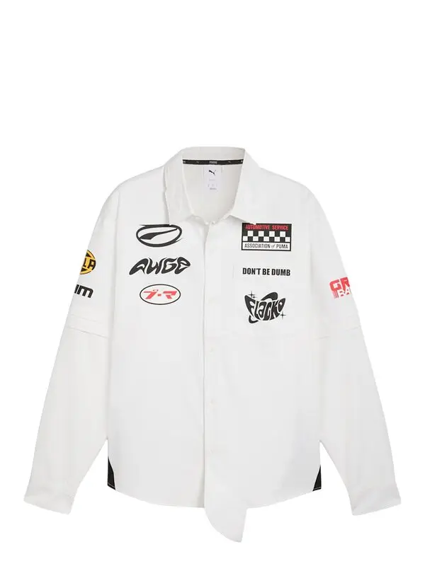 PUMA X A$ap Rocky Pit Crew Button Down Shirt - White