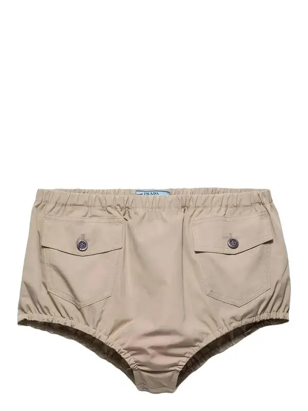 Prada Poplin Boy Shorts - Neutrals