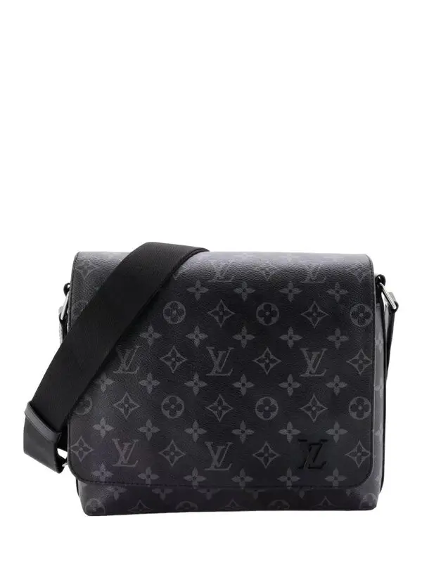 LOUIS VUITTON District Messenger Bag Monogram Eclipse Canvas Pm - Black