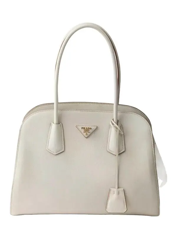 Prada Leather Tote Bag - White