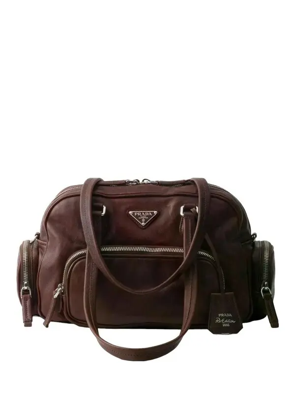 Prada Medium Leather Top-handle Bag - Brown