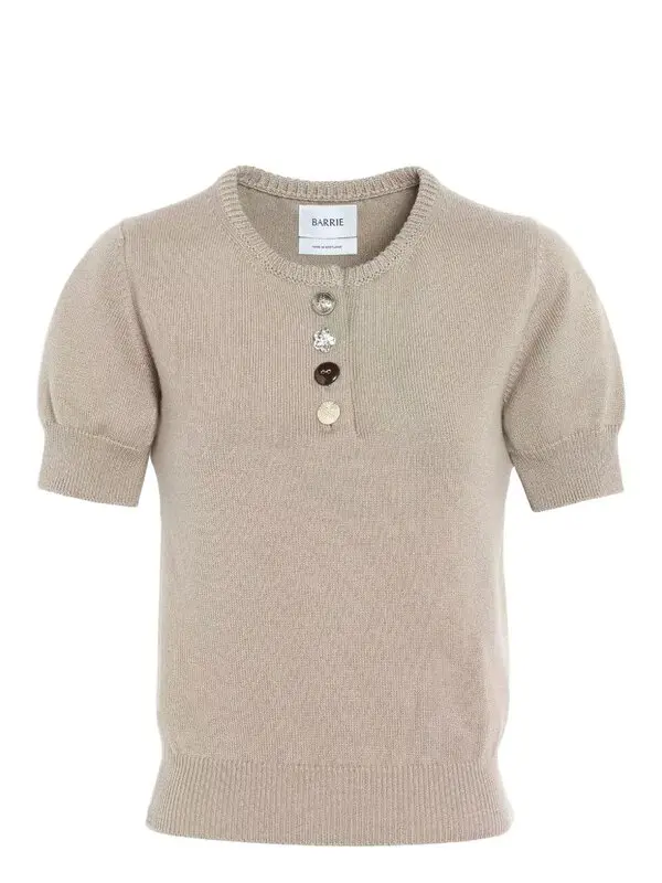 BARRIE Jeweled Buttons Top - Neutrals