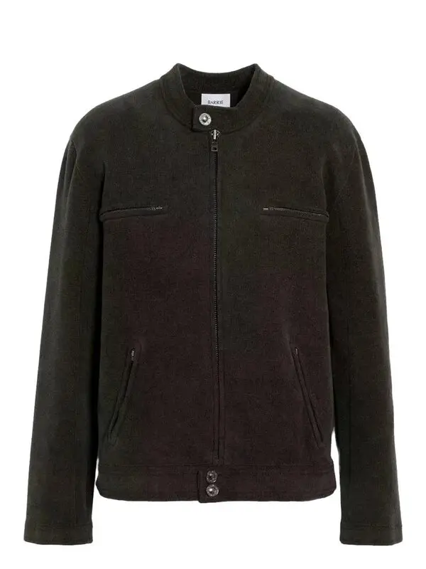 BARRIE Suede Effect Zip Jacket - Brown