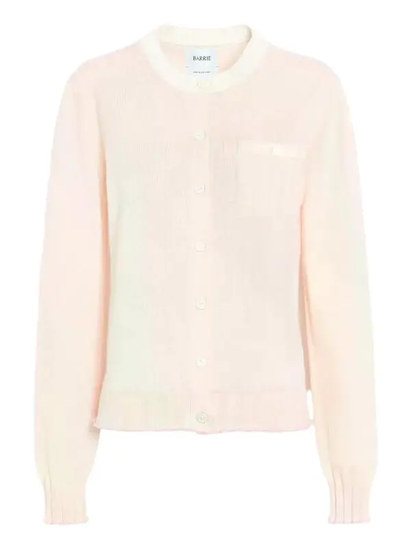 BARRIE Ribbed Detailing Cardigan - Pink