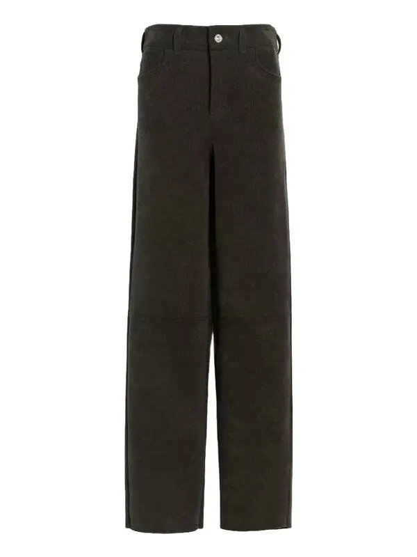 BARRIE Suede-effect Trousers - Brown