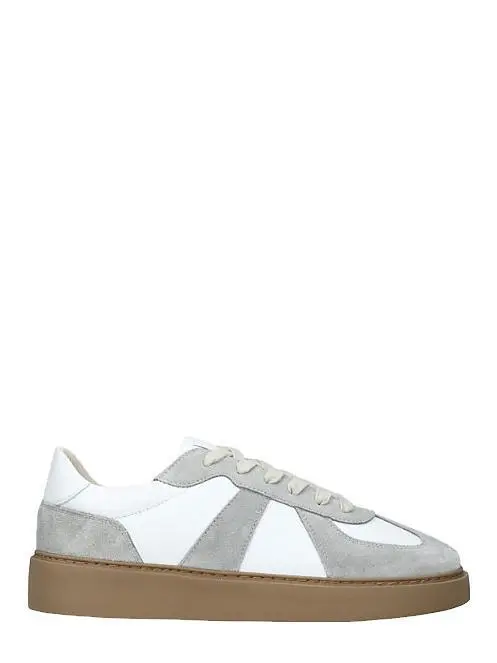 ARNE Classic Court Leather And Suede Trainers - White