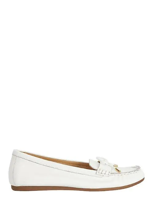 DUNE Leather Moccasins - White Leather