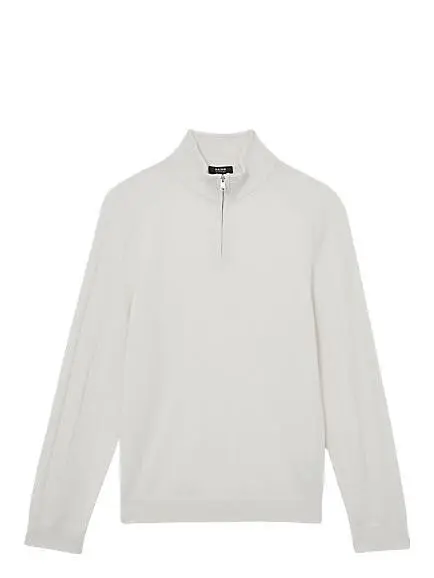 REISS Funnel-neck Wool Jumper - Snow White