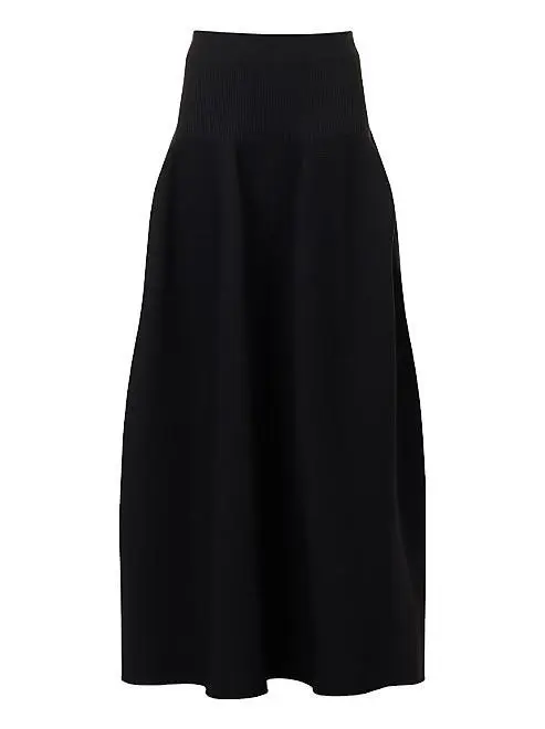 CFCL High-rise Knitted Midi Skirt - Black