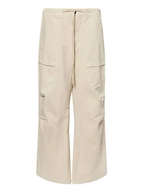 ENTIRE STUDIOS Wide-leg Cotton Cargo Trousers - Off White