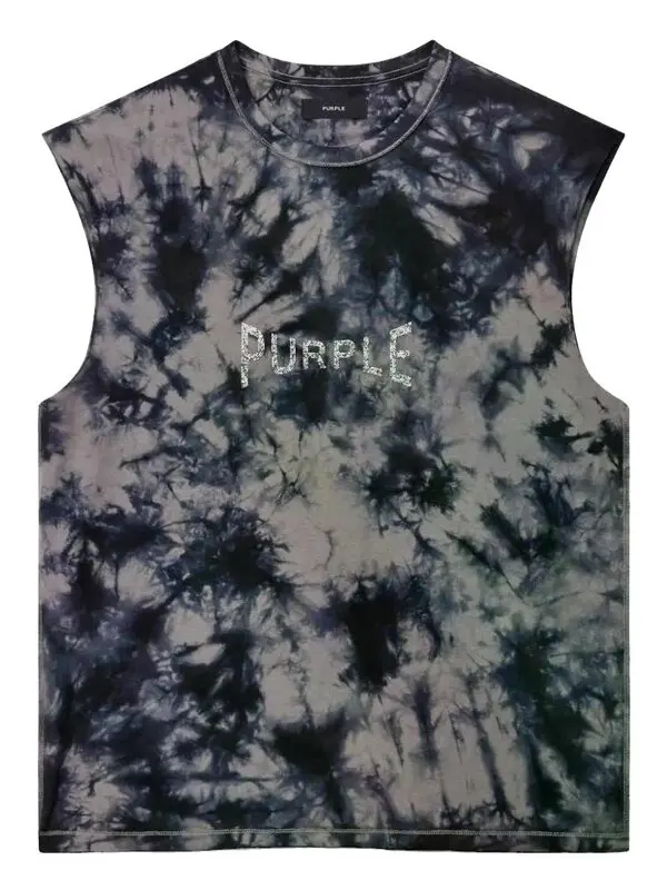 PURPLE BRAND Tie-dye Sleeveless T-shirt - Purple