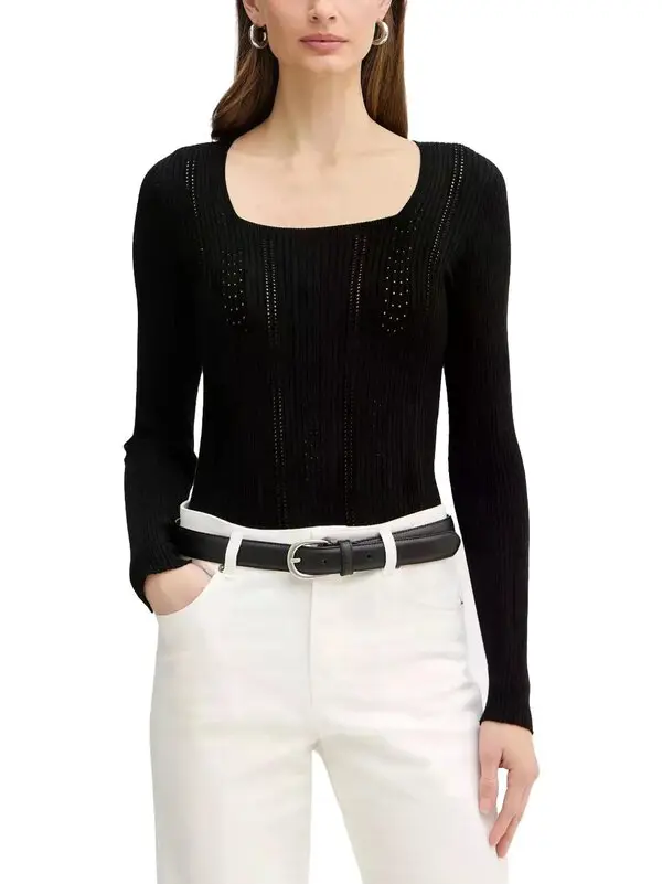 TWINSET Square-neck Sweater - Black