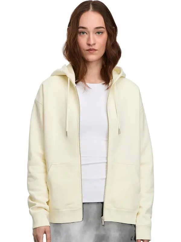 Canada Goose Embroidered Full Zip Hoodie - Bone