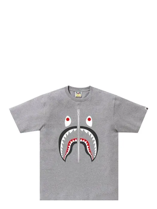 A BATHING APE Shark Relaxed Fit Tee Shirt - Grey