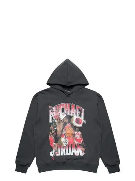 JORDAN Flight Fleece Graphic Pullover Hoodie - Off Noir