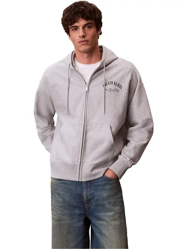 Calvin Klein Heritage Classic Terry Hoodie - Grey Heather
