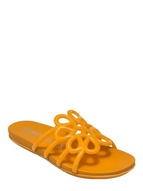 Aerosoles Frida Floral Slide Sandal - Apricot Transluscent Tpu