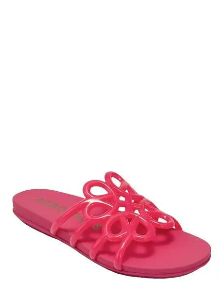 Aerosoles Frida Floral Slide Sandal - Magenta Transluscent Tpu